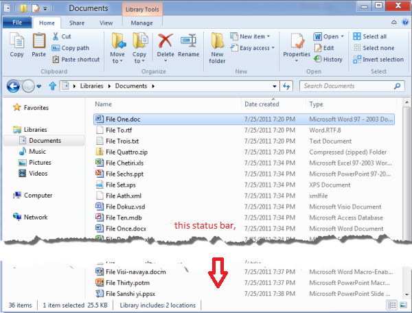 windows 8 file explorer status bar missing - Microsoft (Windows ...